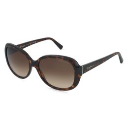 Giorgio Armani AR8047 | Damen-Sonnenbrille | Fassung: Vollrand, Rund, Acetat, Havanna | Glasfarbe: Braun Verlaufend