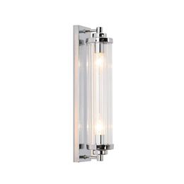 Wandleuchte Lorenzo, Chrom, Glas, 10x42 cm, RoHS, Lampen & Leuchten, Innenbeleuchtung, Leuchten nach R&auml;umen, Wohnzimmerlampen