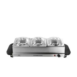 gourmetmaxx Buffetw&auml;rmer 16442 &brvbar; silber &brvbar; Edelstahl,Acrylglas,Kunststoff &brvbar; Ma&szlig;e (cm): B: 13 H: 30 &raquo; H&ouml;ffner