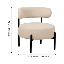 Eglo Stuhl &raquo;Manirenja&laquo; - 65x62,5x77cm - schwarz -
