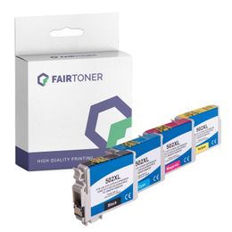 FairToner 4er Multipack Set Kompatibel f&uuml;r Epson Expression Home XP-5100 (502XL) Druckerpatronen