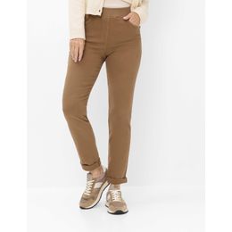 Raphaela by Brax Damen Five-Pocket-Hose Style PAMINA OLIO, denim hellbraun, Gr. 36