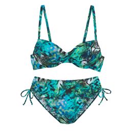 Vivance Damen B&uuml;gel-Bikini, t&uuml;rkis bedruckt, Gr&ouml;&szlig;e 38C