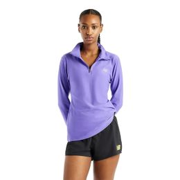 New Balance Sport Essentials Space Dye 1/4 Zip Shirt Damen