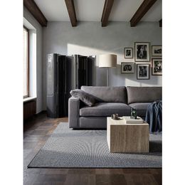 Niederflor-Teppich Kurzflor Beige 133x133 cm - COLFOSCO KADIMA DESIGN