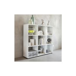 KADIMA DESIGN Modernes B&uuml;cherregal, 8 F&auml;cher, kratzfeste Oberfl&auml;che, Raumteiler-Funktion.