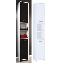 Vcm Holz Badezimmerschrank Badm&ouml;bel Stand Badschrank Badezimmer Hochschrank Ma&szlig;e ca. H. 180 x B. 30 x T. 30 cm - Zalo