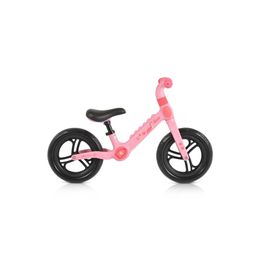 Byox Laufrad Dino 12 Zoll EVA-Reifen, Sattel einstellbar, klappbare Fu&szlig;st&uuml;tze rosa