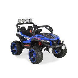 Moni Kinder Elektroauto Jeep Jakarta BLK-819, Fernbedienung, MP3, vier Motoren blau