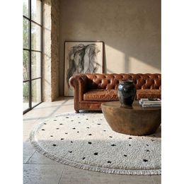 Shaggy-Teppich Pflegeleicht Creme 120x120 cm - ATRIO KADIMA DESIGN