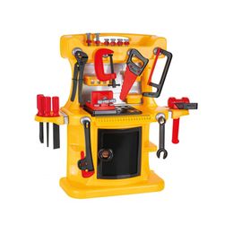 Pilsan Kinder-Werkbank Lux 03538 mit Kinderwerkzeug 50-teilig, Hammer, Schrauben gelb