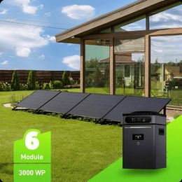XXL Balkonkraftwerk Maxxicharge V2 3000Wp 5 kWh Flachdach / Garten