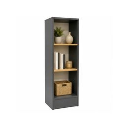 Vcm B&uuml;cherregal f&uuml;r Aktenordner, B&uuml;roregal mit 3 F&auml;chern, H. 114 x B. 38 x 30 cm, Standregal f&uuml;r B&uuml;ro und Homeoffice - Dilos