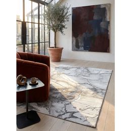 Teppich Kurzflor Grau 200x290 cm - SVEDA KADIMA DESIGN