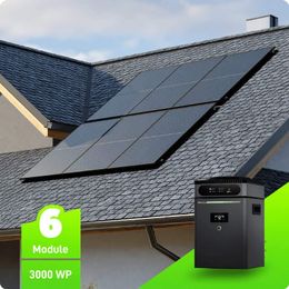 XXL Balkonkraftwerk Maxxicharge V2 3000Wp 5 kWh Bitumendach