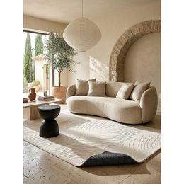 Teppich Kurzflor Creme 120x160 cm - DALAR KADIMA DESIGN