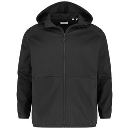 Jack & Jones Herren Gro&szlig;e Gr&ouml;&szlig;en | Jack&Jones Sweatjacke aus Funktionsmaterial Farbe schwarz Gr&ouml;&szlig;e: 3XL