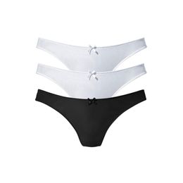 Petite Fleur By Lascana String Damen Gr&ouml;&szlig;e L schwarz / wei&szlig;