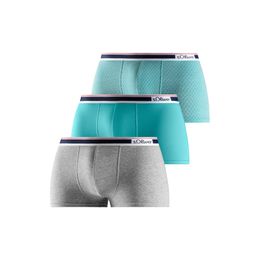 s.Oliver Boxer shorts male size L Turquoise / mottled grey / White