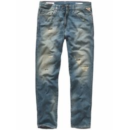 Replay Herren Jeans Neaal Destroy Blau 100 % Baumwolle