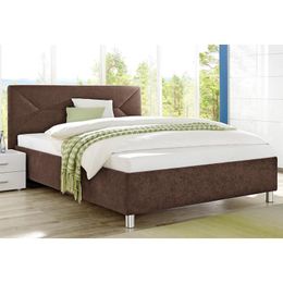 Maintal Polsterbett braun Liegefl&auml;che L&auml;nge B: 200cm x 160cm, Microvelours nur Bettgestell, ohne Matratze