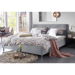 Westfalia Schlafkomfort Polsterbett &raquo;Elba&laquo; wahlweise mit LED-Beleuchtung grau Bezug Bett: Microfaser (100% Polyester) oder Strukturstoff (77% Polyester, 23% Viskose);Bonnell-
