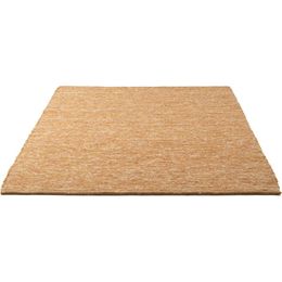Sansibar Wollteppich &raquo;H&ouml;rnum&laquo; rechteckig 12 mm H&ouml;he Handweb Teppich, meliert, reine gewalkte Wolle, handgewebt orange Schurwolle B : 120cm 1 Stk., 12mm, L: 