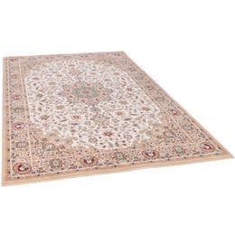 Theko Wollteppich &raquo;Dolna - 859&laquo; rechteckig 10 mm H&ouml;he Kurzflor, reine Wolle, Orient-Optik beige Schurwolle B : 160cm 1 Stk., 10mm, L: 230cm
