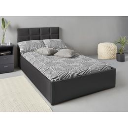 Westfalia Schlafkomfort Polsterbett inkl. Bettkasten bei Ausf&uuml;hrung mit Matratze, in 2 H&ouml;hen schwarz Liegefl&auml;che L&auml;nge B: 200cm x 120cm, Kunstleder Komforth&ouml;he, H&ouml;he 