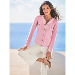 Heine Damen Strickjacke, Rosa, Gr. 40, Strickjacken, 100% Baumwolle