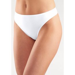 Damen String, Wei&szlig;, Gr. 48/50, petite fleur by Lascana, Unterhosen, Material: Baumwolle