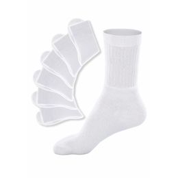 GO IN Damen Tennissocken, Wei&szlig;, Gr. 39/40, Str&uuml;mpfe & Socken, Material: Baumwolle