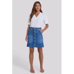 NYDJ Hohe Taille A-Linien Utility Jeansrock
