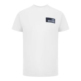 Moschino Box Logo Wei&szlig;es T-shirt