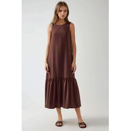 &Auml;rmelloses A-Linien Maxi-Kleid mit Rundhalsausschnitt