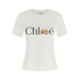 Chlo&eacute; Chlo&eacute; Wei&szlig;es Baumwoll-T-Shirt