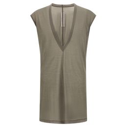 Rick Owens Graues Baumwoll-T-Shirt