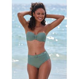 Sunseeker B&uuml;gel-Bandeau-Bikini-Top, Gr&uuml;n, Gr. 40C, Damen, Bandeau-Bikinis, Material: Polyamid, Elasthan