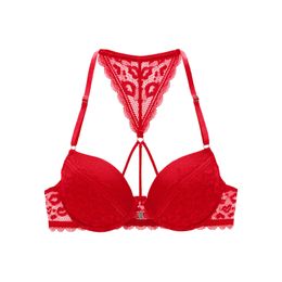 Vivance Damen Push-up-BH, Rot, Gr. 70A, Push-Up-BHs, Material: Polyamid