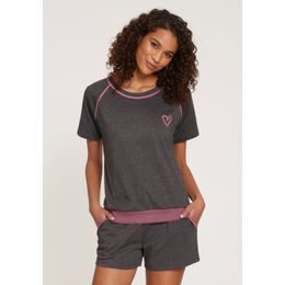 Damen Shorty, Grau, Gr. 40/42, Vivance Dreams by Lascana, Pyjamas, Material: Baumwolle