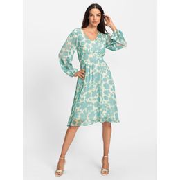 Heine Damen Druckkleid, Natur, Gr. 38, Druckkleider, Material: Polyester