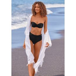 Sunseeker Damen Highwaist Bikini Hose, Schwarz, Gr. 34, Bikinihosen, Material: Polyamid