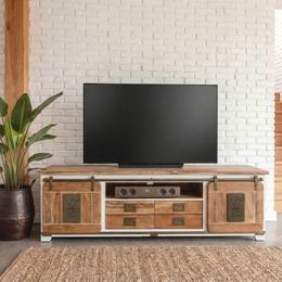 TV-Board Mango 200x55x55 wei&szlig; lackiert RAILWAY #314