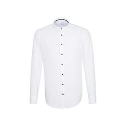 Seidensticker Button Up Shirt male size XL/XXL Blue / White
