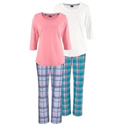 Arizona Pyjamas Damen Gr&ouml;&szlig;e L aqua / hellblau / dunkelblau / lachs / rosa / wei&szlig; Sommerkleid
