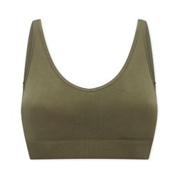 Schiesser Soft-BH mit Pads - Damen - Gr. L - khaki