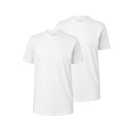 Tchibo - 2 T-Shirts mit Rundhalsausschnitt - Herren - Gr. S - wei&szlig;