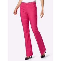 Heine Damen Bootcut-Jeans, Rosa, Gr. 36, Bootcut, Material: Baumwolle