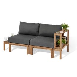 Tchibo - Flexible Lounge-Ecke &raquo;Tinus&laquo; mit ausziehbaren Fu&szlig;lehnen - 200x86x73cm - anthrazit -