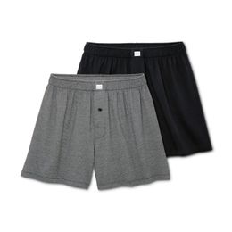 Tchibo - 2 Jersey-Boxershorts - Herren - Gr. L/6 - schwarz/gestreift